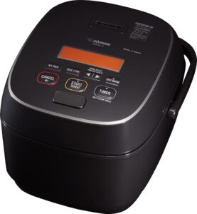 zojirushi nw-jec18ba pressure induction heating (ih) rice cooker & warmer, 10-cup, made in japan