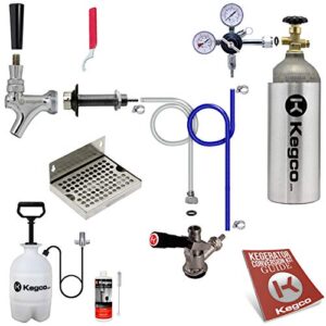 kegco 3puck-5t kegerator kit, 1-tap, chrome