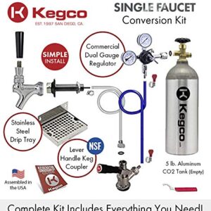 Kegco 3PUCK-5T Kegerator Kit, 1-Tap, Chrome