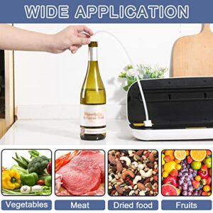 Vacuum Sealer Machine, Automatic Food Vacuum Sealing for Food storage & preservation, Apply to Dry, Wet and Other Kinds of Food, Vacuum Pumping Function, Simple Design and 10 Pcs Seal Bags for Free