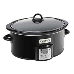 crock-pot 4 2091290 quart capacity intelligent count down timer slow cooker small kitchen appliance, black