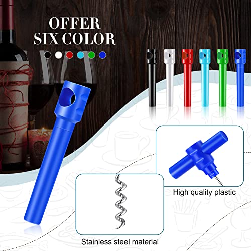 6 Pcs Travel Pocket Wine Corkscrew Portable Wine Opener Plastic Wine Cork Opener Mini Camping Cork Screw for Restaurant Wine Bottle Camping Travel Gift