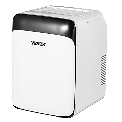 VEVOR Mini Fridge, 10 Liter Portable Cooler Warmer, AC/DC Skincare Fridge, Stylish Look Compact Refrigerator, Lightweight Beauty Fridge, for Bedroom Office Car Boat Dorm Skincare Cosmetic Medicine