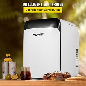 VEVOR Mini Fridge, 10 Liter Portable Cooler Warmer, AC/DC Skincare Fridge, Stylish Look Compact Refrigerator, Lightweight Beauty Fridge, for Bedroom Office Car Boat Dorm Skincare Cosmetic Medicine