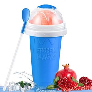 slushy cup slushie cup maker squeeze ,tik tok shake frozen magic maker quick squeeze cups homemade summer diy milk ice cream maker (blue)