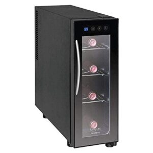 koblenz evfk-04 4-bottle free standing single zone fridge and chiller wine cooler, one size, black