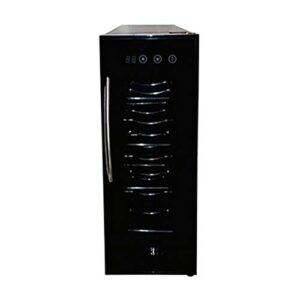 Koblenz EVFK-04 4-Bottle Free Standing Single Zone Fridge and Chiller Wine Cooler, One Size, Black