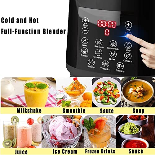 Blender for Kitchen, Nut Milk Maker Machine,Smoothie Maker,Food Processor, Baby Food Blender,Juicer,Professional-Grade, with Heating Function and Timer 1200W for Shakes and Smoothies, Crushing Ice,Soup, Fish, Fruit and Vegetable Juice, Baby Food, Soybean