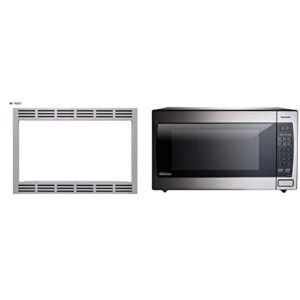 panasonic 27 trim kit, 27 inch, silver & microwave oven nn-sn966s stainless steel countertop/built-in with inverter technology and genius sensor, 2.2 cubic foot, 1250w