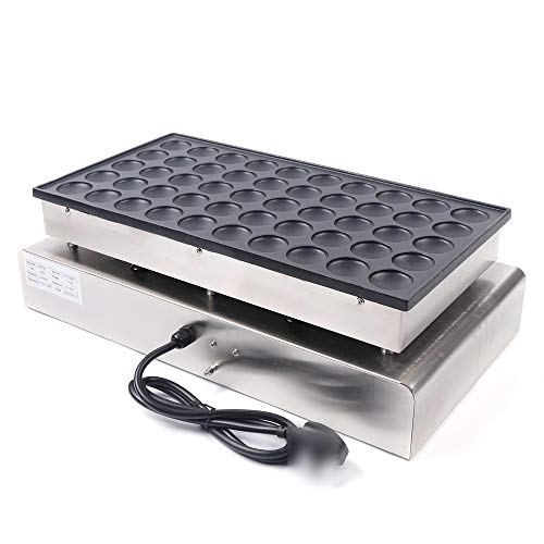 Electric Commercial Waffle Maker Machine 50pcs Nonstick Waffle Iron 1700W Mini Dutch Pancakes Waffle Maker Baker for Restaurant Bakeries Snack Family, Timer and Temperature Control (50 Grids, 1700W 110V)