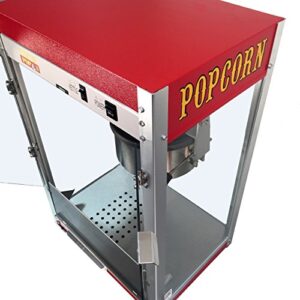 Paragon Theater Pop 8 Ounce Popcorn Machine for Professional Concessionaires Requiring Commercial Quality High Output Popcorn Equipment, Red