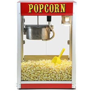 Paragon Theater Pop 8 Ounce Popcorn Machine for Professional Concessionaires Requiring Commercial Quality High Output Popcorn Equipment, Red