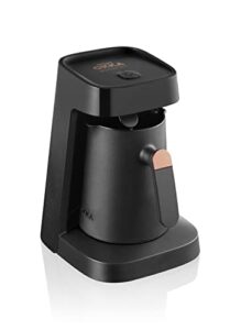 arzum okka jet automatic turkish coffee maker, black/copper (ok0017-ul)