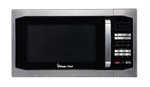 magic chef mcm1611st 1100w oven, 1.6 cu.ft, stainless steel microwave