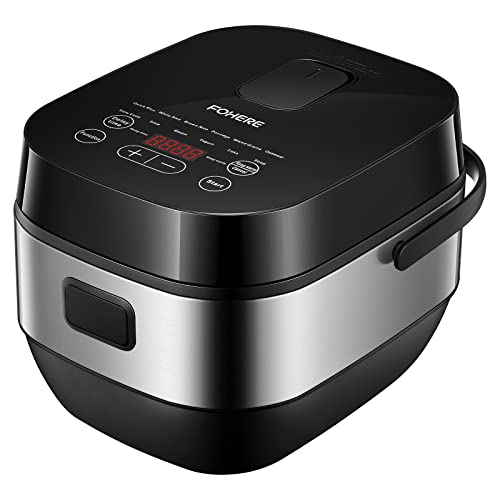 Rice Cooker, 10-Cups(Uncooked) Rice Maker, 4.5Qt Non-Stick Inner Pot, 12 in 1 Digital Electric Rice Cooker with 24 Hour Delay Timer&Auto Keep Warm Function, Recipe for Soup, Stew, Grain, Oatmeal