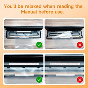 Vacuum Sealer with Cutter 2-in-1 & 28 Precut Bags, Dry/Moist Vacuum Sealer Machine, Full Automatic Food Sealer with 5-in-1 Easy Options