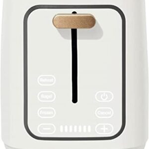 Touchscreen Toaster, 2-Slice Toaster with Touch-Activated Display, Kitchenware by Drew Barrymore (White Icing)