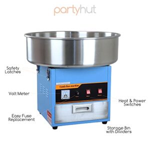 PartyHut Large Commercial Cotton Candy Machine Party Candy Floss Maker Blue