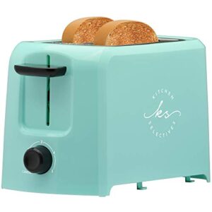 kitchen selectives mint green 2 slice toaster