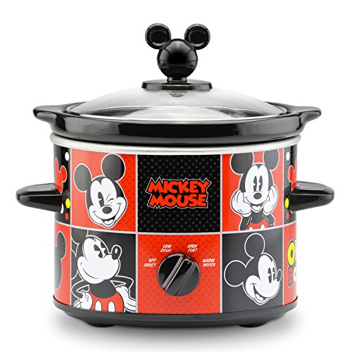 Disney DCM-200CN Mickey Mouse Slow Cooker, 2-Quart, Red/Black