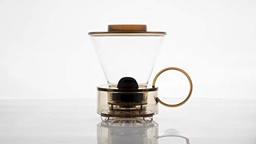 Clever NEW Coffee Dripper Official, Glass Style Coffee Maker Hassle-Free Ways Make Manual Pour Over Coffee & Cold Brew, 18 Fl Oz.