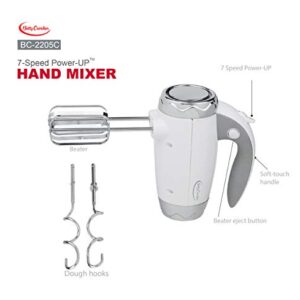 Betty Crocker 7-Speed Power Up Hand Mixer, White, BC-2205C