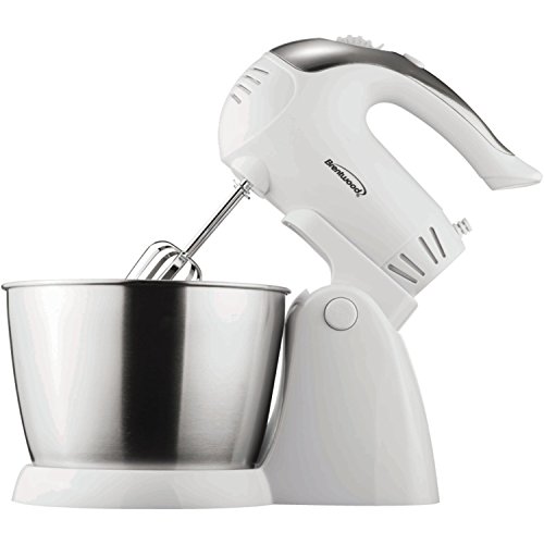 Brentwood Stand Mixer, 5-Speed + Turbo, White