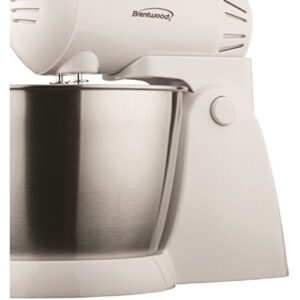 Brentwood Stand Mixer, 5-Speed + Turbo, White