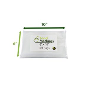 150 Combo FoodVacBags Vacuum Seal Bags - 3 sizes! 50 Pint, 50 Quart and 50 Gallon, Commercial Grade, Sous Vide, No BPA, Boil, Microwave