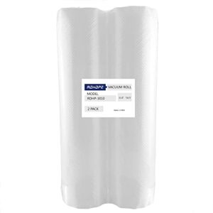 rohope vacuum sealer rolls ,food grade 7 layers, heavy duty, bpa free,great for vacuum storage, sous vide or meal preparation (2pack 11.8″ × 16.5′)