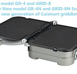 UsKitchen Reversible Grill/Griddle Plate for Cuisinart Griddler GR-4N 5-in-1