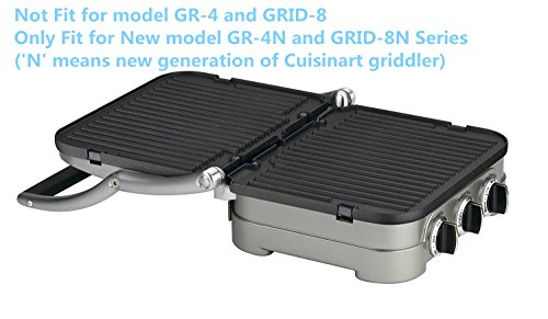 UsKitchen Reversible Grill/Griddle Plate for Cuisinart Griddler GR-4N 5-in-1