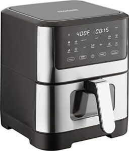 frigidaire eaf601-black 6l easy-to-use digital air fryer, 8.2qt, black