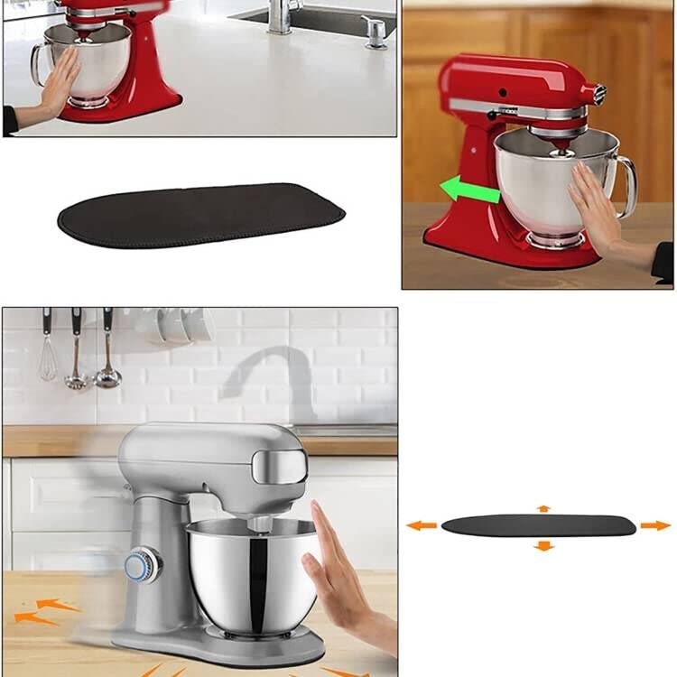 Slider Mat for Kitchenaid Stand Mixer - Mover Sliding Mat Pad Appliance Slider Compatible With KitchenAid 4.5-5 Qt Tilt-Head Stand Mixer, Kitchen Aid Mixer Assecories, Black