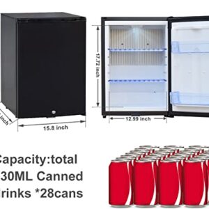 SMETA 12 Volt Refrigerator Semi Truck Refrigerator Freightliner Cascadia Drivers DC 12V|110V Compact Refrigerators RV Mini Small Fridge Upright Deep Freezers Camper Wheeler Van 36 qt 1.2 cuft Lock