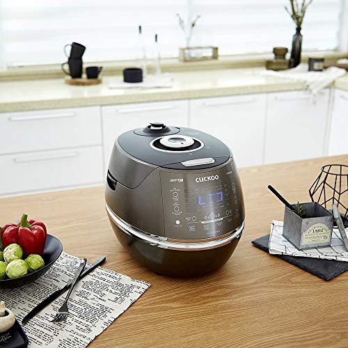 CUCKOO CRP-DHSR0609FD | 6-Cup (Uncooked) Induction Heating Pressure Rice Cooker | 17 Menu Options, Auto-Clean, Voice Navigation, Stainless Steel Inner Pot, Made in Korea | Stainless Steel