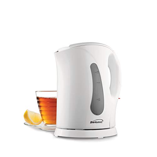 Brentwood Cordless Electric Kettle BPA Free, 1 Liter, White