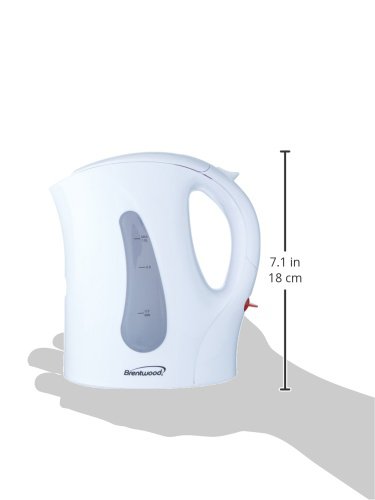 Brentwood Cordless Electric Kettle BPA Free, 1 Liter, White