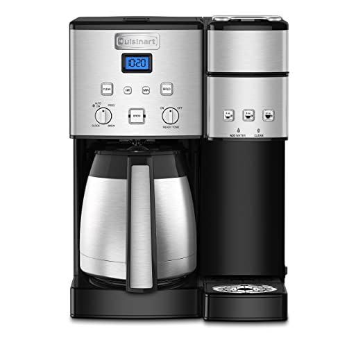 Cuisinart SS-20P1 10-Cup Thermal Coffeemaker and Single-Serve Brewer Coffee Center & SS-20P1 10-Cup Thermal Coffeemaker and Single-Serve Brewer Coffee Center, Glass, Stainless Steel