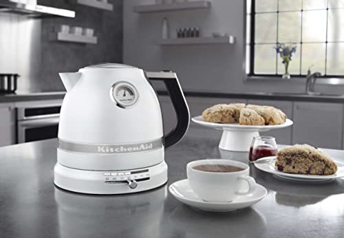 KitchenAid Pro Line Series Electric Kettle KEK1522FP, 1.5 L, Frosted Pearl White