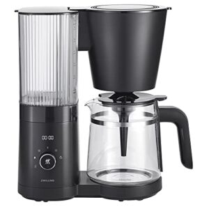 zwilling enfinigy glass drip coffee maker 12 cup, awarded the sca golden cup standard, black