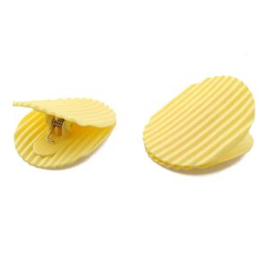 jcbiz 6pcs cute chip clips kitchen food storage potato chip bag closure, snacks bag sealer sealing for home party travel housewarming festival and more, yellow