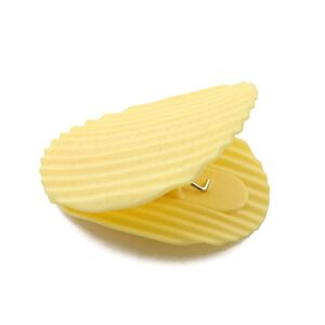 JCBIZ 6PCS Cute Chip Clips Kitchen Food Storage Potato Chip Bag Closure, Snacks Bag Sealer Sealing for Home Party Travel Housewarming Festival and more, Yellow