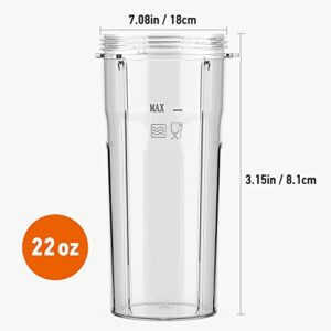 KOIOS 850W Smoothie Blender with Extra 20oz Cup for Shakes and Smoothies, 12 Pieces Personal Blenders for Kitchen Ice,