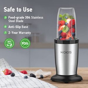 KOIOS 850W Smoothie Blender with Extra 20oz Cup for Shakes and Smoothies, 12 Pieces Personal Blenders for Kitchen Ice,