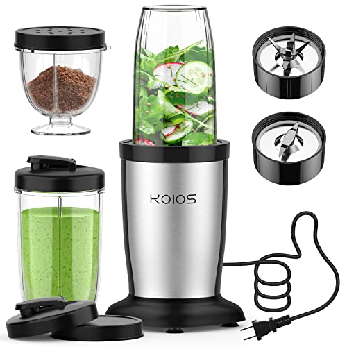 KOIOS 850W Smoothie Blender with Extra 20oz Cup for Shakes and Smoothies, 12 Pieces Personal Blenders for Kitchen Ice,