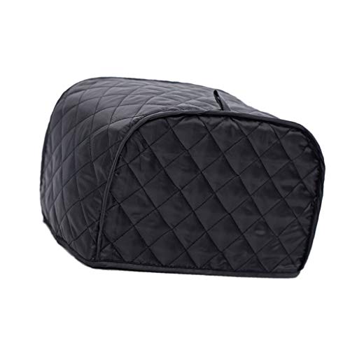 4 Slice Toaster Cover, Dustproof Fingerprint Protectors and Greasy Protection Anti-sputtering Machine Washable Women Gift (Black, 12" x 11" x 8.5")