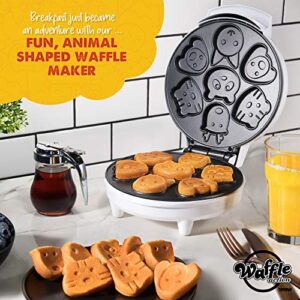 Animal Waffle Maker - Kids Waffle Maker and Mini Pancake Maker with 7 Fun Animal Face Waffle Maker Shapes - Easy to Use Non-Stick Electric Griddle Mini Waffle Maker by Tettonia