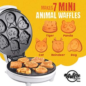 Animal Waffle Maker - Kids Waffle Maker and Mini Pancake Maker with 7 Fun Animal Face Waffle Maker Shapes - Easy to Use Non-Stick Electric Griddle Mini Waffle Maker by Tettonia