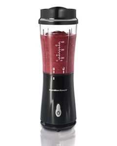 hamilton beach 51101b personal blender with travel lid, black